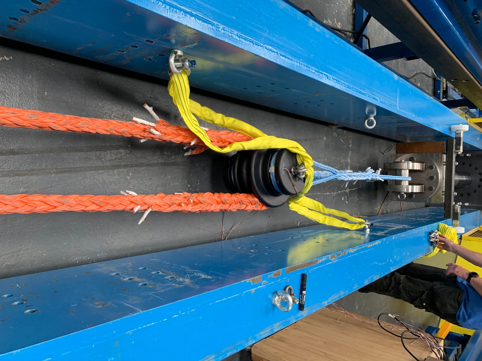Upscaling and deployment of mooring connectors for offshore energy devices